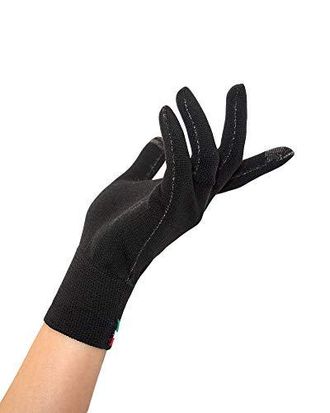 Relaxsan UNIMA GO [Noir, S/M] - Gants antibact&eacute;riens lavables r&eacute;utilisables en fil Dryarn et argent X-Static