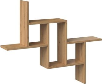 Selsey Fiesta Moderne Wandregale 73,5 x 90 x 15 cm, asymmetrisches Design aus handgefertigter Eiche, 6 F&auml;cher, f&uuml;r Wohnzimmer, B&uuml;ro, Schlafzimmer, erh&auml;ltlich