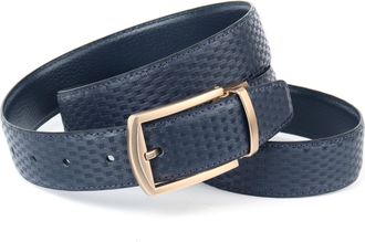 Anthoni Crown Herren Wendegurtel Flecht in Dubkelblau WE4NNW80BL G&uuml;rtel, Dunkelblau, 100