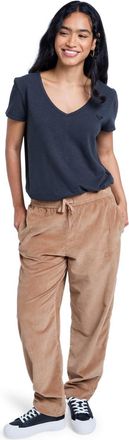Roxy Vl Endless Stars Cord - Relaxed Tapered Leg Corduroy Trousers for Women - Relaxed Fit Cordhose - Frauen - M - Braun