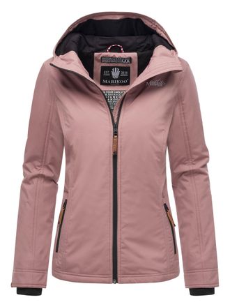 Marikoo Damen &Uuml;bergangsjacke - Brombeere, leicht mit Kapuze & Kragen