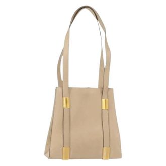 Celine Pre-owned Vintage Leder-Umh&auml;ngetasche - - Pre-owned - Damen - Beige - ONE SIZE