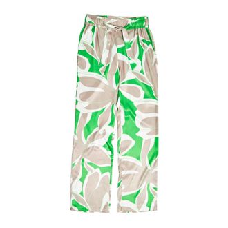 Herzen'sangelegenheit Herzensangelegenheit 25232-6525 Damen Hose aus Satin Granny Multi Gr&uuml;n - - Trousers - Damen - Mehrfarbig - XS