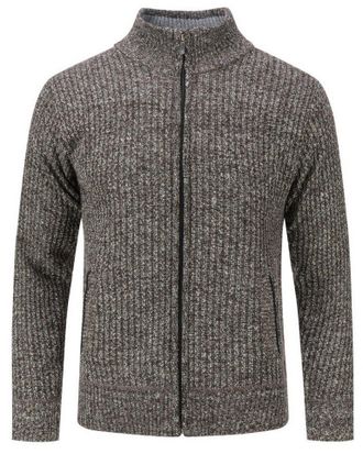 AlltheMen Strickjacke mit Stehkragen Herren klassischer Cardigan