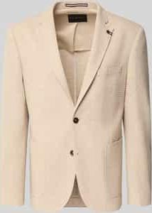 Bugatti Slim Fit 2-Knopf-Sakko mit Strukturmuster