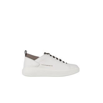 Alexander Smith Wembley Uomo Hochfrequenz in weichem wei&szlig;em Leder mit braunen Details - - Shoes - Herren - Wei&szlig; - 43 EU