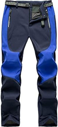 Generic Pantalon de travail coupe-vent imperm&eacute;able doubl&eacute; en polaire pour homme, pantalon cargo pour randonn&eacute;e, ext&eacute;rieur, jogging d&eacute;contract&eacute; pour homme, pan