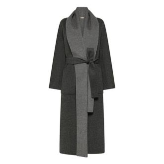 Seventy Femme, Manteaux, Gris, Taille: 38 FR Cappotto vestaglia bicolore