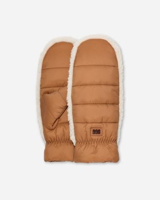 UGG F&auml;ustlinge aus fluff f&uuml;r Damen in Brown, Gr&ouml;&szlig;e Nylon/Recycelte Materialien