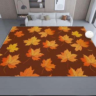 Generic Paillasson Antid&eacute;rapant Couleur Orange 140 x 200 cm, Tapis de Sol dint&eacute;rieur Lavable pour entr&eacute;e Cuisine Chambre &agrave; Coucher paillasson d&eacute;coratif, impri