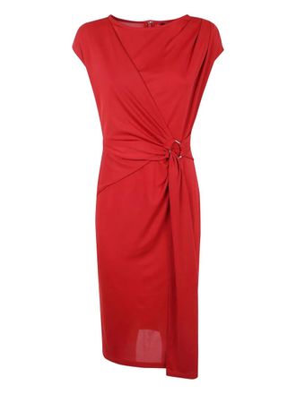 Lauren Ralph Lauren Midikleid mit Ring-Detail - Rot