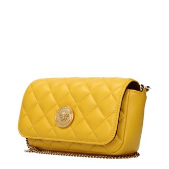 Versace Leather Crossbody Bag - Yellow