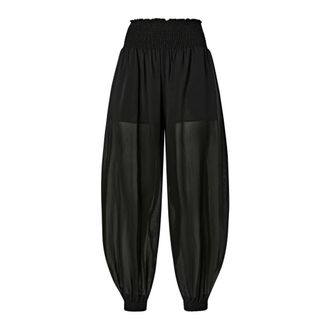 Pinko Bore Pantalone Voile Viscosa - - Trousers - Damen - Schwarzk - XS