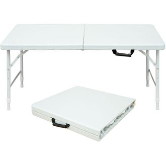 Liberte Libert&eacute; - Table pliante 125x61x74cm,R&eacute;glable en hauteur,pour les pique-niques et les f&ecirc;tes,Blanc