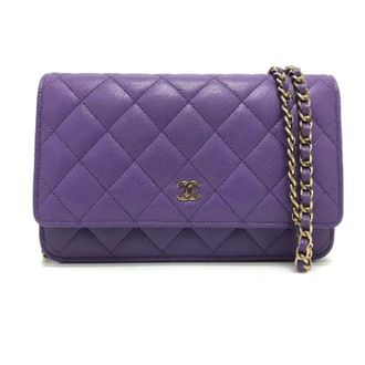 Chanel Pre-owned Cuir sacs-chanel - Femme - Pre-owned - Violet - Taille: ONE Size