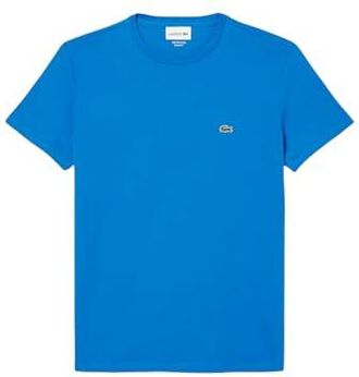 Lacoste T-Shirt Homme en Coton Pima TH6709 3617073944246 - Bleu Clair 3XL