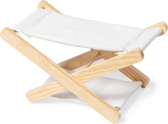 noTrash2003 Strand Kopfkissen aus Holz und Baumwolle faltbar leicht und kompakt Kopfstütze Nackenstütze im Stil Einer Strandliege Strandstuhl Beachchair (2)