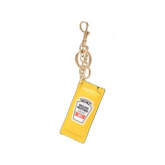 Anya Hindmarch Heinz English Mustard Bag Charm Capra Leather In Mustard Yellow