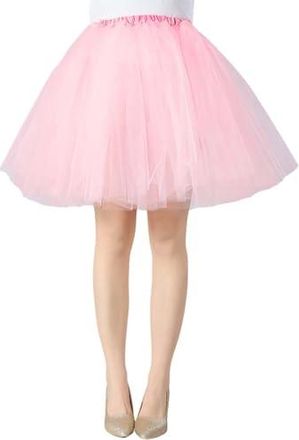 Generic Jupe Tulle Femme Tutu Jupe Jupes Femme Classique Unie - De Danse pour Plage, &Eacute;cole Ou Balade, Parfaite pour Printemps Et &Eacute;t&eacute;