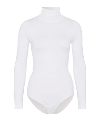 Falke Damen Shapewear Ganzk&ouml;rper-Body Rich Cotton W Bo Baumwolle Langarmbody 1 St&uuml;ck, Wei&szlig; White 2209, XL 46-48