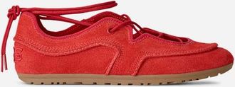 UGG Quill Ballerina-Sneaker f&uuml;r Damen in Red Pepper, Gr&ouml;&szlig;e Wildleder