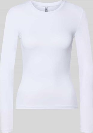 Pieces Slim Fit Langarmshirt mit Rundhals-Ausschnitt Modell LULA