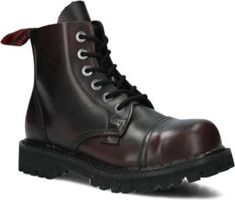 Nagaba Chaussures à embout dacier - Bottes de combat Masculin - Bottes Masculin 6H - Chaussures Grunge, GothiqueSemelle en caoutchouc, 6 trous - Nez en acier