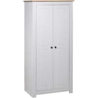 vidaXL Garde-robe Blanc 80x50x171,5 cm Pin massif Assortiment Panama