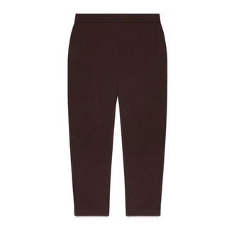 Fiorella Rubino Stretch-Stoff-Jogger mit B&uuml;ndchen - - Trousers - Damen - Braun - XS