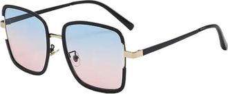 Generic Lunettes De Soleil UV400 &Agrave; Monture Carr&eacute;e En M&eacute;tal, Grande Taille, For Hommes Et Femmes, Id&eacute;ales For Le Sport, Les F&ecirc;tes Et Le Shopping Photo.(Blue)