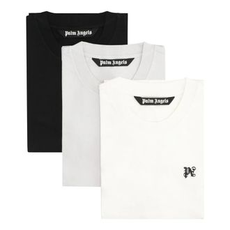 Palm Angels Set mit drei T-Shirts mit Rundhalsausschnitt aus Baumwolle - - Tops - Herren - Mehrfarbig - XS
