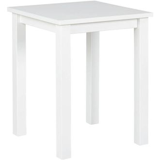 Altobuy FLIX - Table dAppoint Carr&eacute;e Bois Massif Vernis Blanc