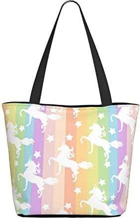 AOOEDM Cheval de licornes color&eacute;es (2) sac &agrave; provisions pour femme 13x11x7in.Le cadeau parfait pour la Saint-Valentin.Cest de la Saint-Valentin pour maman, f
