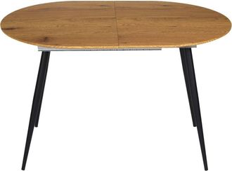 The Home Deco Factory Table repas extensible en métal et bois 4 à 6 personnes