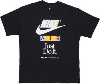 Nike Oversize T-Shirt mit Rundhalsausschnitt und kurzen &Auml;rmeln - - Sport - Herren - Schwarzk - XL