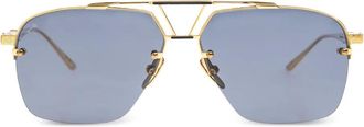 Leisure Society lunettes de soleil Presidio &agrave; monture g&eacute;om&eacute;trique - Or