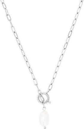 s.Oliver Collier avec pendentif en acier inoxydable/argent sterling 925 pour femme, collier, avec cristal, livré dans un coffret cadeau à bijoux
