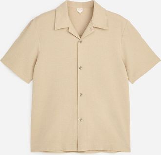 Arket Jerseyhemd Mit Waffelmuster -Beige