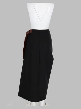 Bottega Veneta Grain de Poudre Wool Skirt - Black