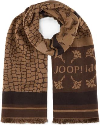Joop unisex, Accessoires, Brun, Taille: ONE Size &Eacute;charpe surdimensionn&eacute;e &agrave; motif combin&eacute;