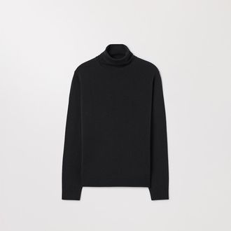 Asket The Merino Roll Neck Black