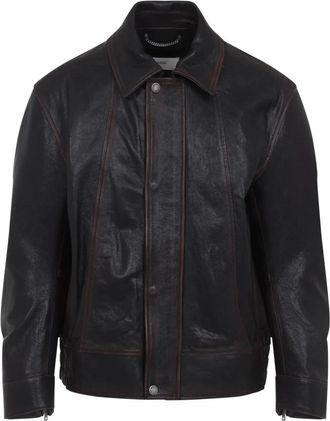 Golden Goose Homme, Vestes, Noir, Taille: L Prince Nappa Bomber Jacket