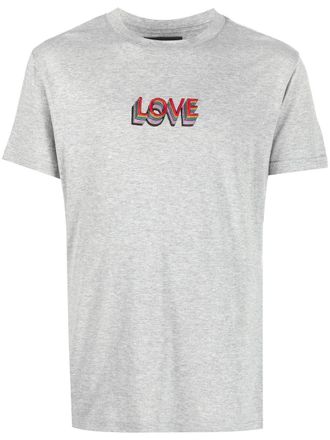 Viktor & Rolf t-shirt en coton m&eacute;lang&eacute; &agrave; imprim&eacute; Love - Gris