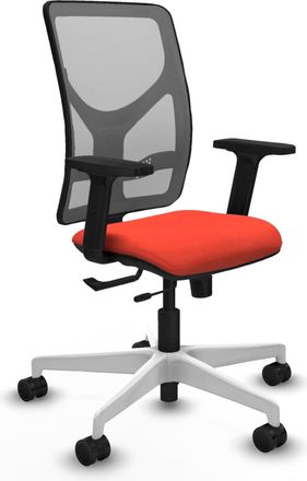 Piqueras y Crespo Schreibtischstuhl f&uuml;r Telearbeit, mit 2D-Armen, h&ouml;henverstellbare Lendenwirbelst&uuml;tze, ausgestattet mit Syncro/Traslack und Schneideschaum, Grau/Dunkel