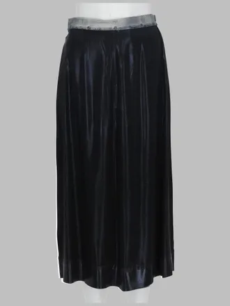 Maison Margiela Silk Blend Midi Skirt - Black