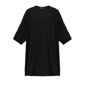 Yohji Yamamoto Cotton Cashmere Single Jersey Big SS Tee - - Tops - Herren - Schwarzk - L