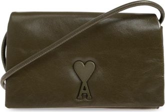 Ami unisex, Accessoires, Vert, Taille: ONE Size Portefeuille en cuir avec bandouli&egrave;re
