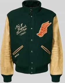 Polo Ralph Lauren College-Jacke aus Woll-Mix mit Stitchings Modell BROKEN