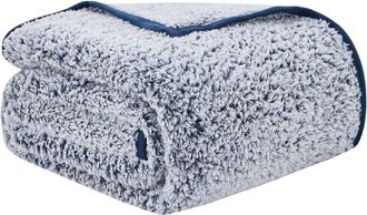 Emme Sherpa Decke Kuscheldecke, Dicke und Elegant, Sofadecke Doppelgesicht Extra Weich, Warme Gemütliche Wendbare Flauschige Decke für Sofa und Bett(Navy b