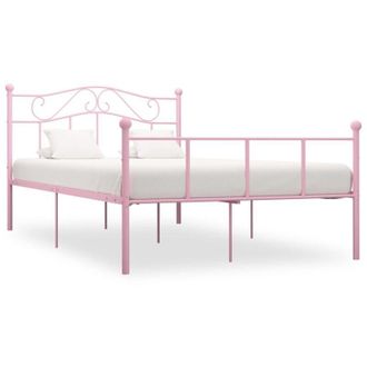 vidaXL Bettgestell Rosa Metall 160x200 cm Vidaxl